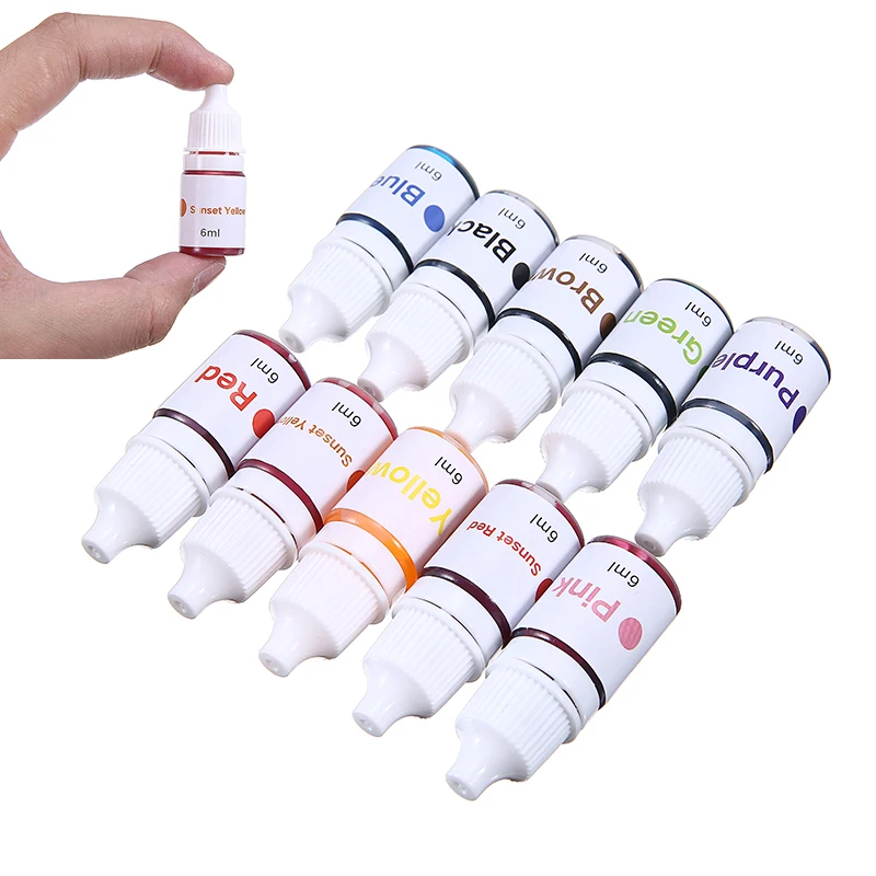 10pcs Liquid Soap DYE Pigment DIY Manual Soap Colorant Tool Kit 6ml ...