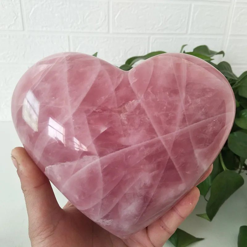 Home & Living Home Décor Rocks & Geodes crystal decor Large rose quartz ...