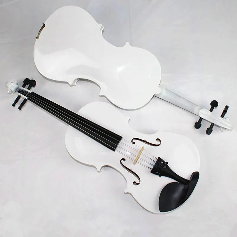 1Pcs WHITE Color Violin 1/4 Violin Handcraft Violino Musical Instruments
