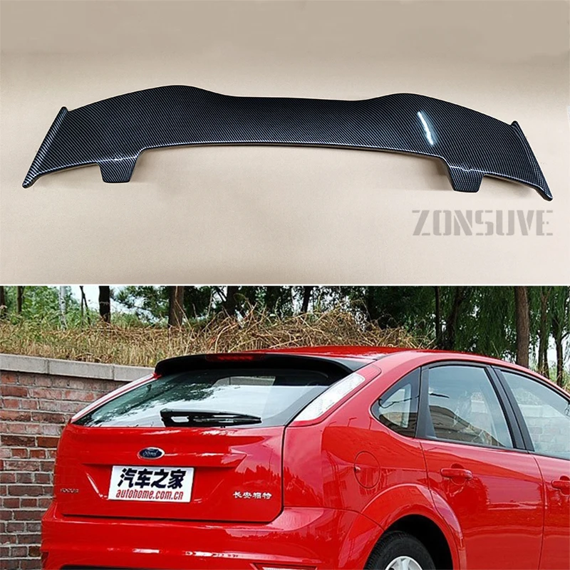 Use For Ford Focus 2009-2011 Spoiler Abs Plastic Carbon Fiber Look ...