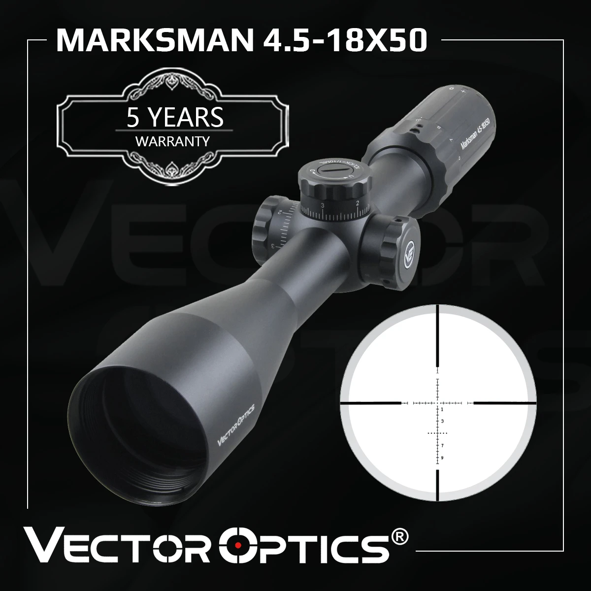 Vector Optics Marksman 4.5 18x50 Riflescope Tactical Rifle Scope ...