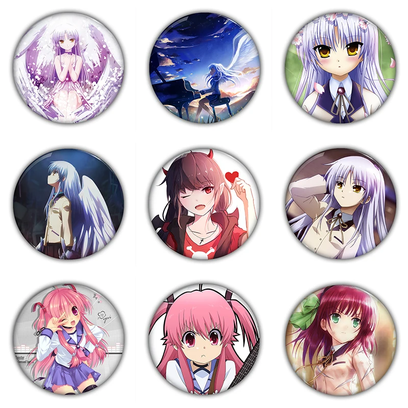 Insignia de Ángel de 5,8 cm, broche de Anime japonés, placa de hierro ...