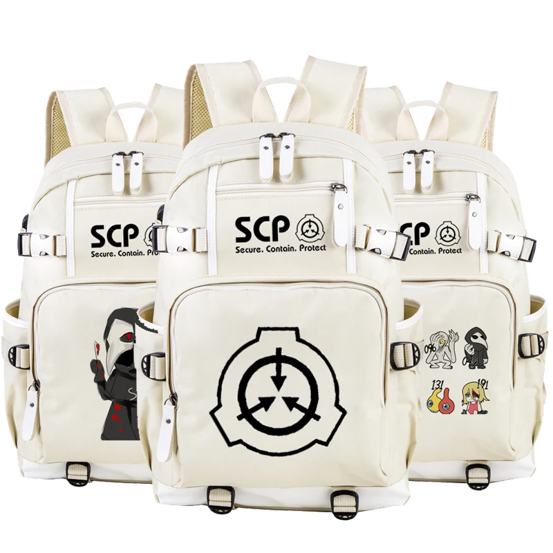 Scp Secure Contain Protect Beige Backpack Knapsack With Usb Port Book ...