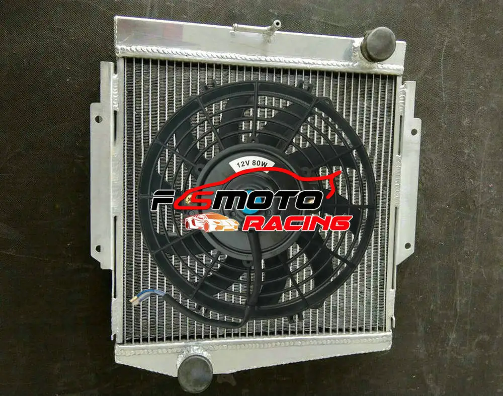 56mm Aluminum Radiator + Fan For Datsun Fairlady Sports 1500/1600/2000 ...