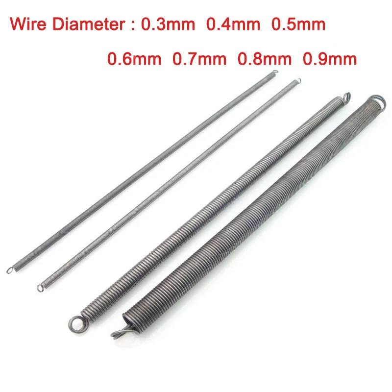 Tension Extension Spring 300mm Long Double Coil Springs Wire Dia 0.3/0. ...