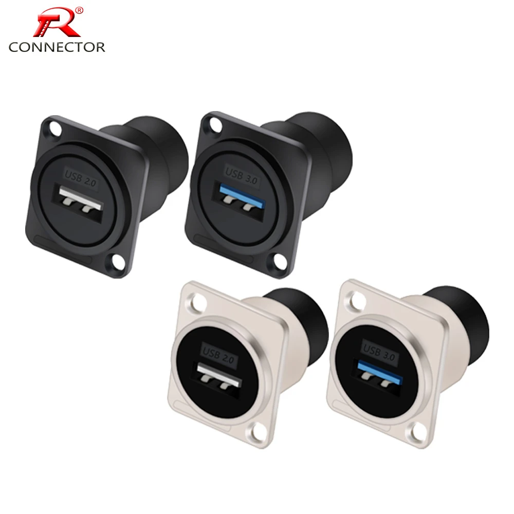 1pc Usb 2.0 3.0 Connector, Panel Mount Chassis Connector, High Quality ...