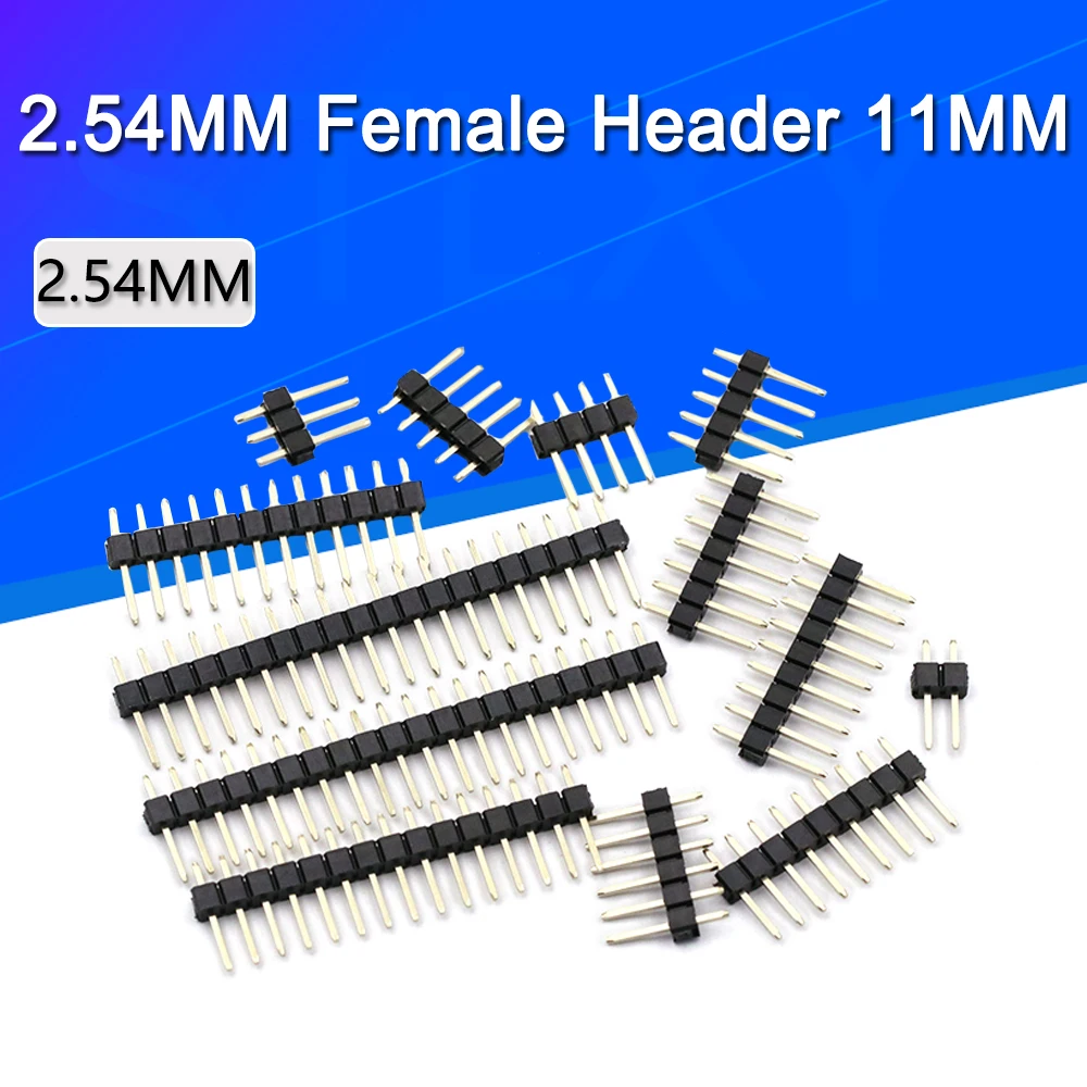 50/20/10Pcs 2.54mm Single Row Male 1/2*40P PCB Board Pin Header ...