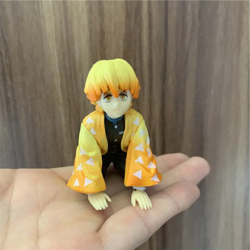 Tanjirou Zenitsu Inosuke Nezuko Cute Anime Demon Slayer PVC Figure Hand ...