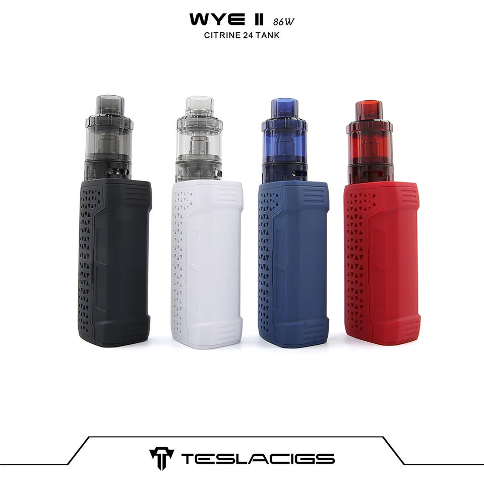 Original Tesla WYE II 86W TC Vape Kit With 4ml Citrine 24 Tank by 18650 ...