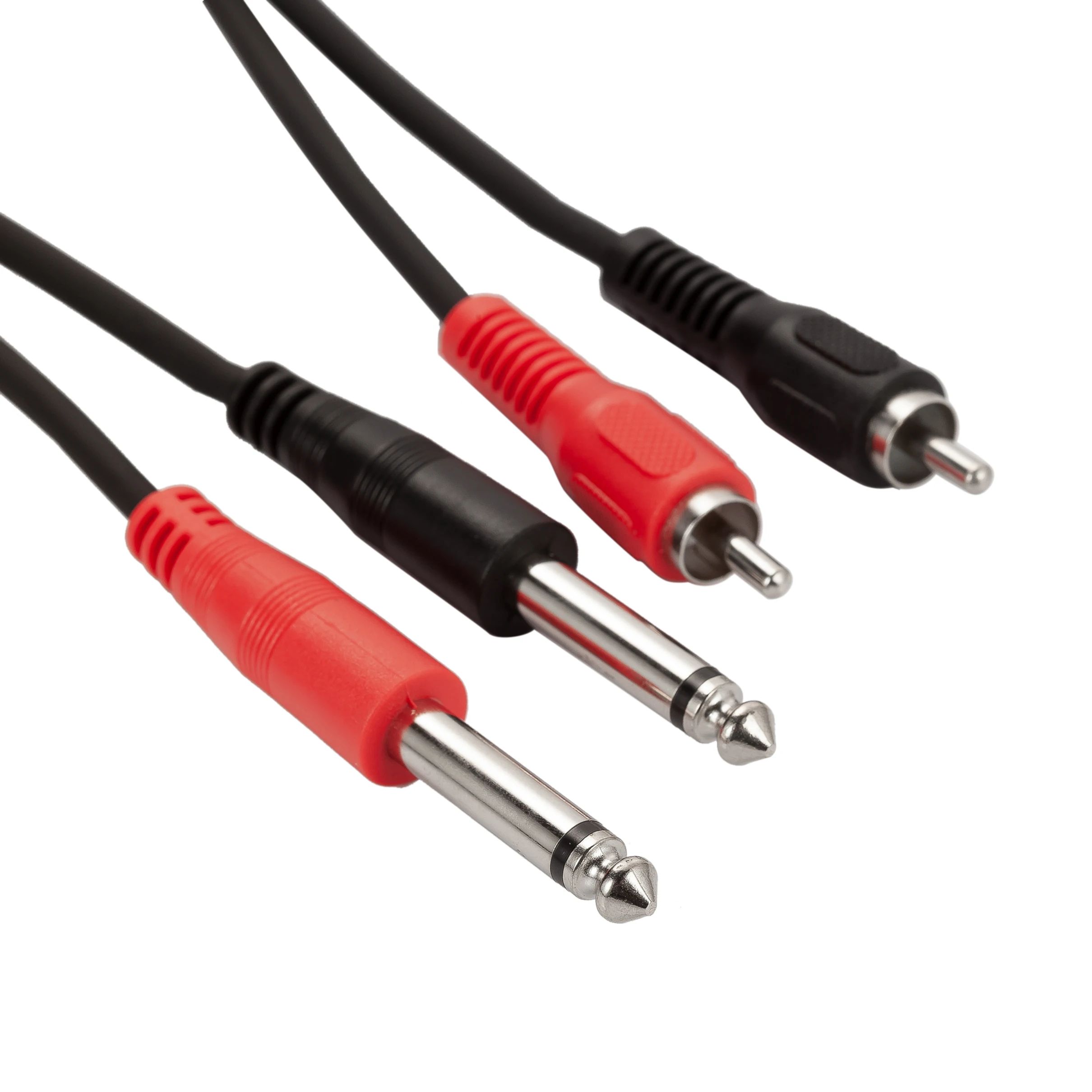 Dual 6.35 Ts To 2rca Cable, 6.35mm Dual 1/4 Inch Ts Mono Male To 2 Rca ...