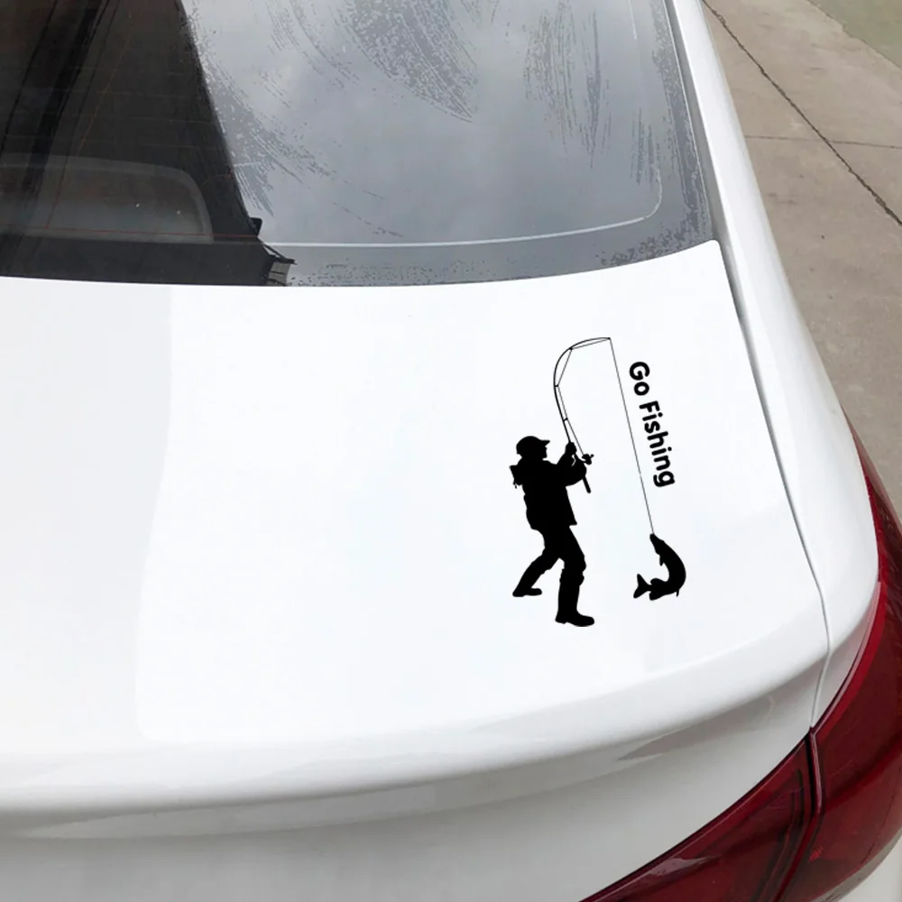 Diy Go Fishing Carbon Sticker Creative Vinyl Sticker On Car Stickers ...