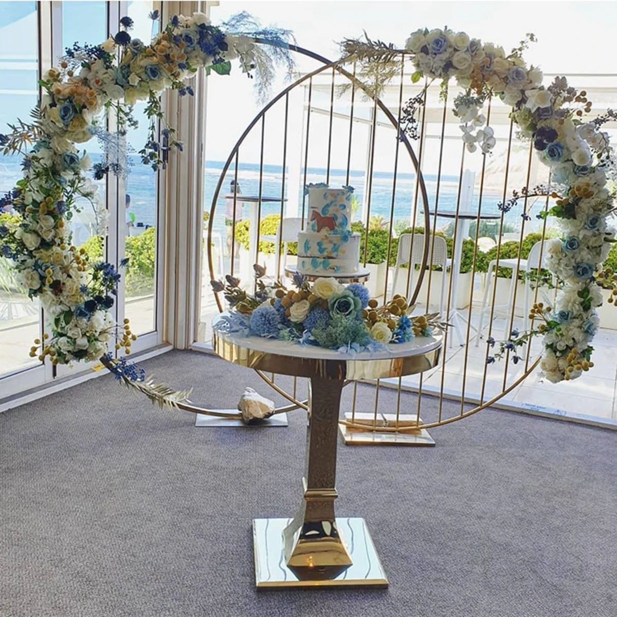 New-Wedding-decoration-Party-Stainless-steel-Flower-Stand-Gold ...
