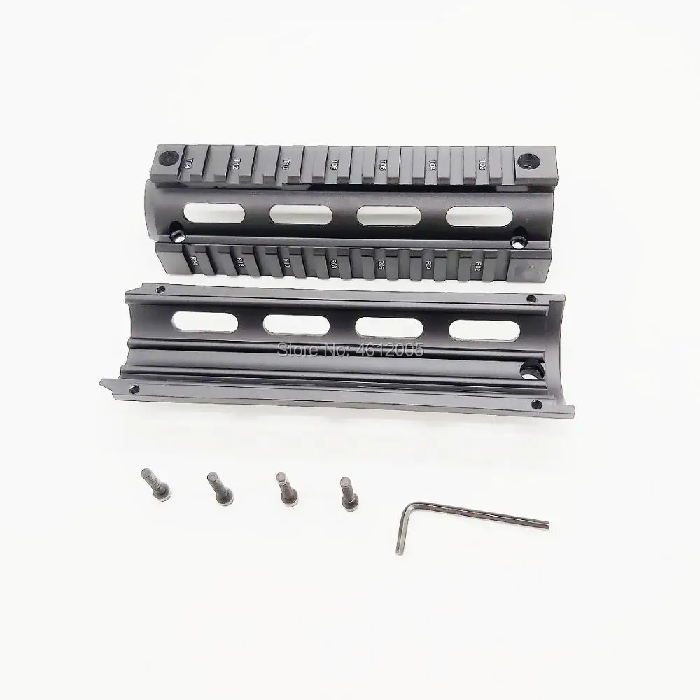 AR 15ยุทธวิธี Handguard Drop In Handguard Drop Quad Rail 2ชิ้น AR 15 ...