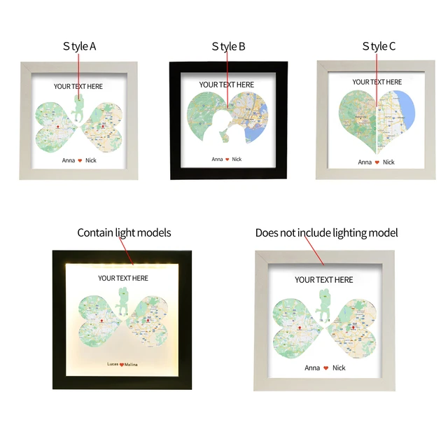 Heart Map Frame