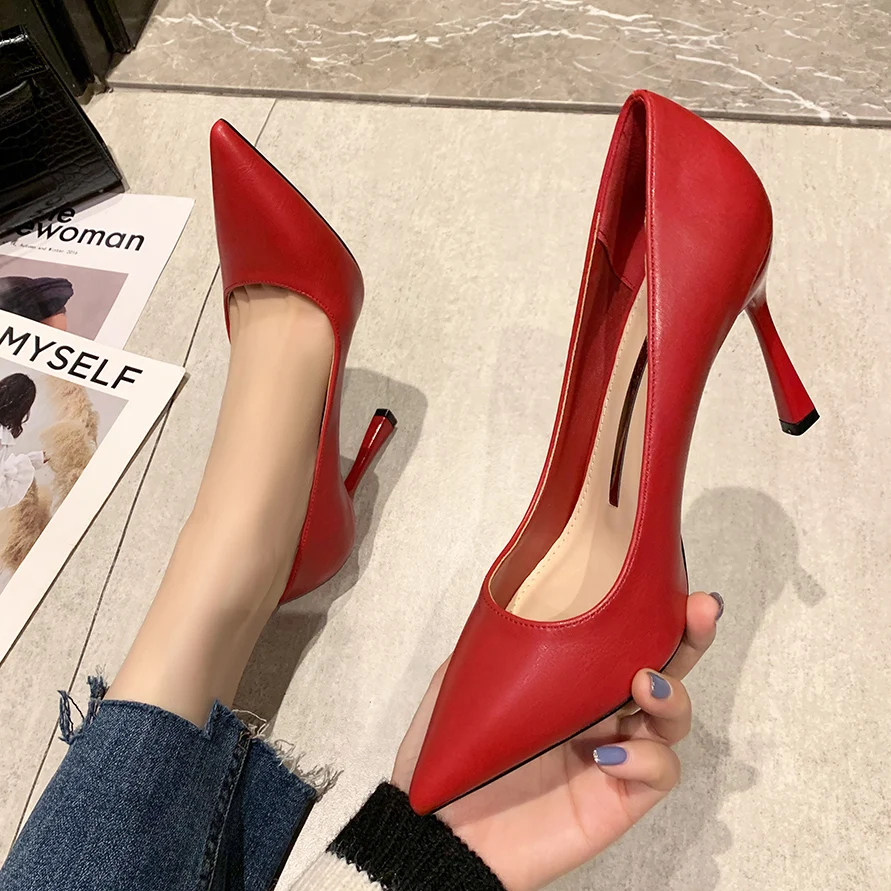 Red Stiletto Heels Womens Shoes