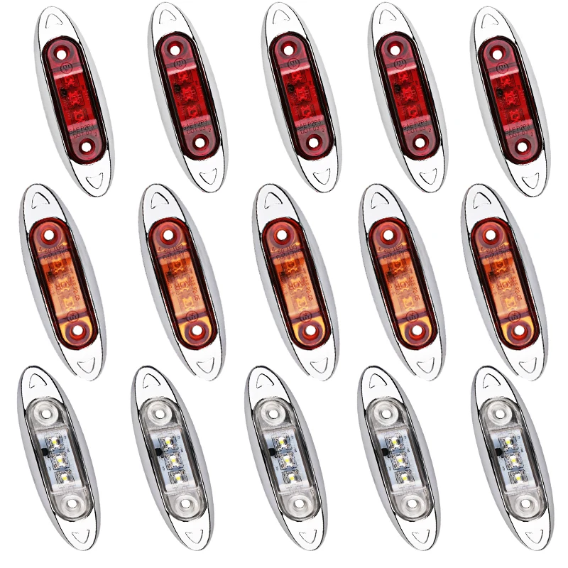 10PCS-Car-12V-24V-LED-Side-Marker-Light-Clearance-Lamp-Truck-Van ...