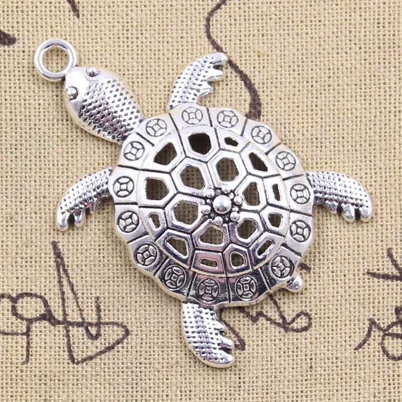 4pcs-Charms-Sea-Turtle-Tortoise-56x37mm-Antique-Silver-Color-Pendants ...