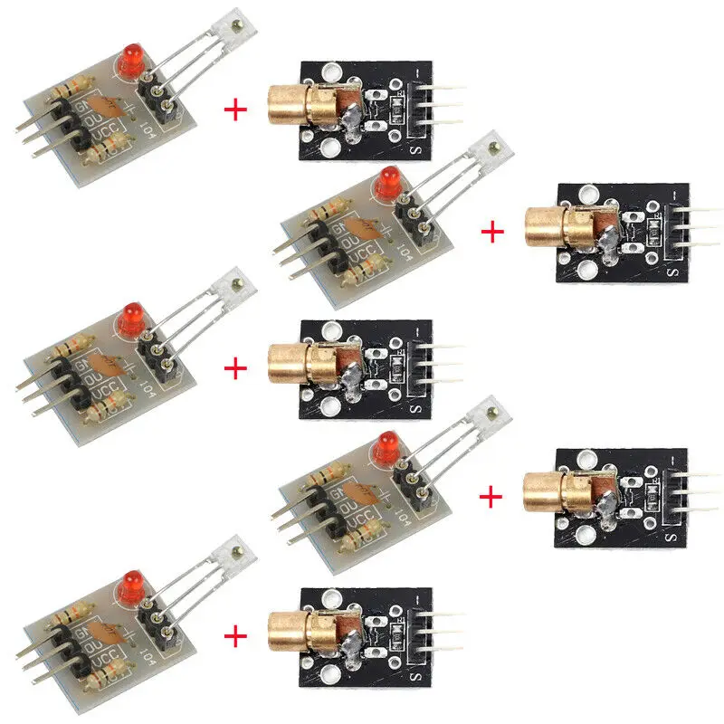 10pcs-Set-Laser-Receiver-Sensor-Module-KY-008-Transmitter-For-AVR ...