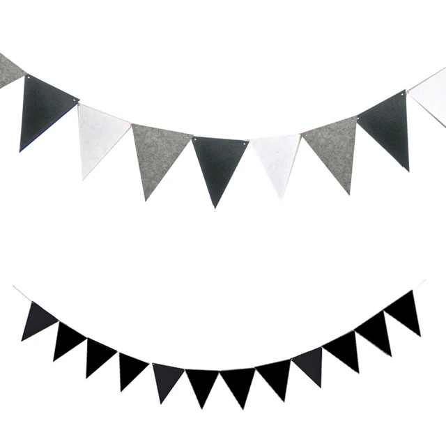 Black And White Bunting Clipart