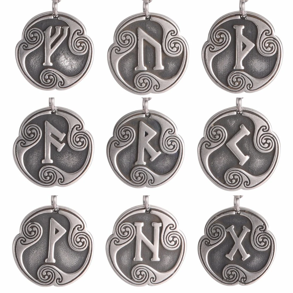 Dropshipping 1pcs Odin Runes Nordic Letter Diy Handmade Charms For ...