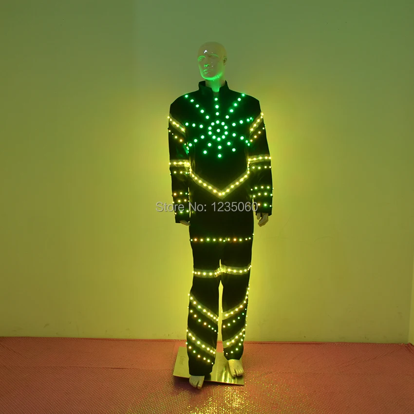 Ropa LED para hombre, traje luminoso de sol grande, ropa led brillante ...