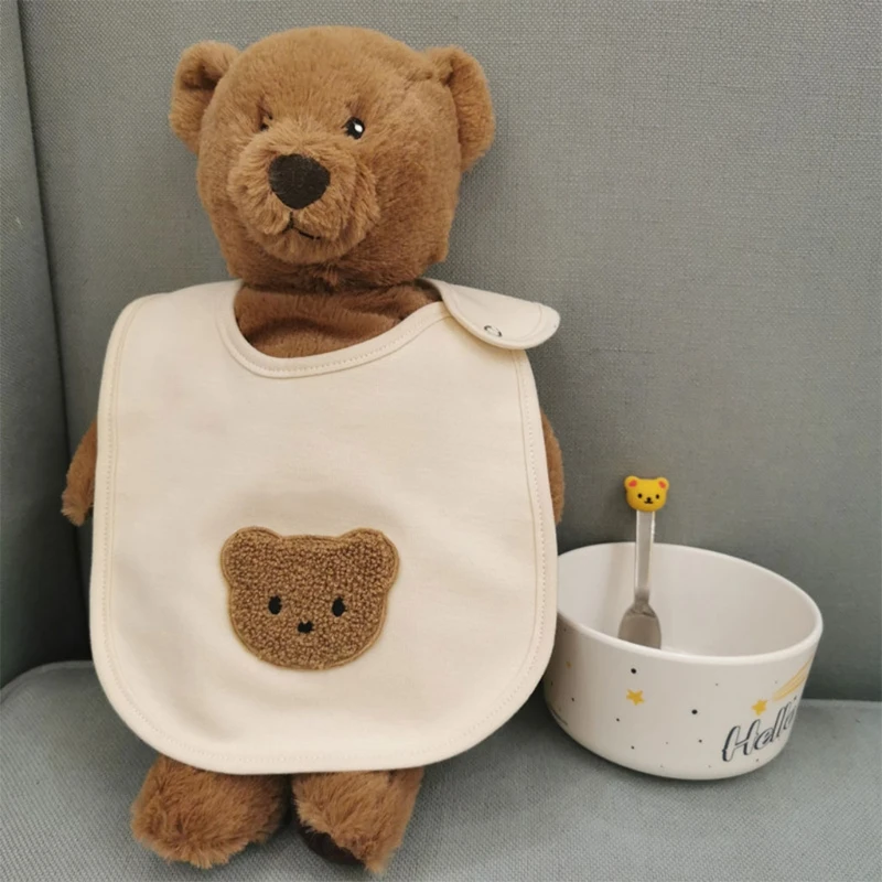 Lovely-Bear-Baby-Bib-Thickened-Soft-Comfrtable-Drool-Bib-Bear-Rabbit ...