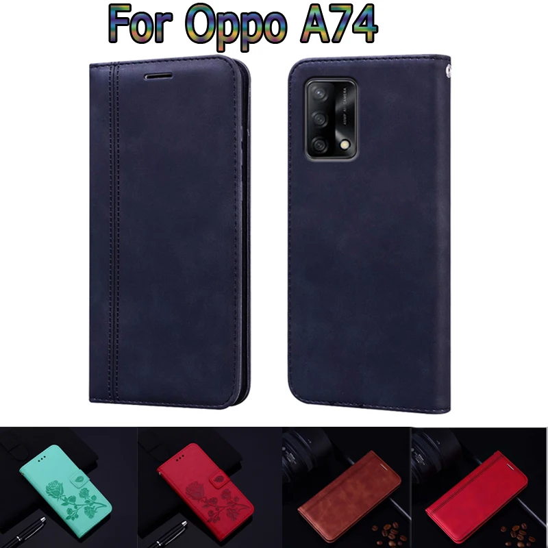 Cph2219 Cover For Oppo A74 Case Flip Stand Phone Protective Shell Funda ...