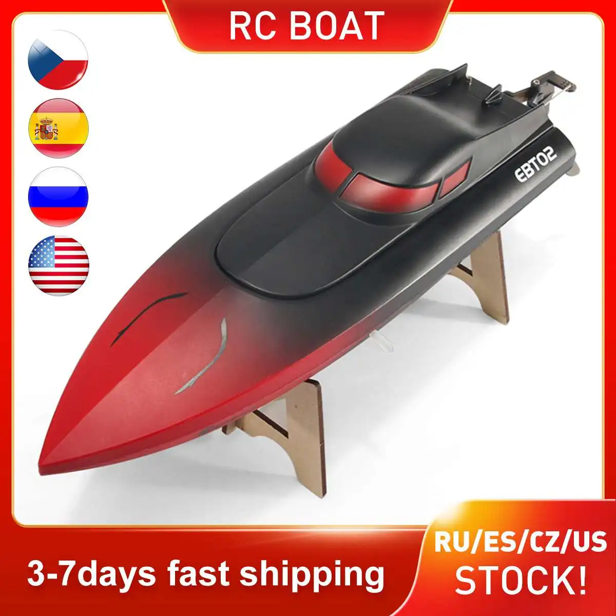 Ebt02 2.4g Rc Boat Electric Remote Control Rc Speed Boat Ship Speedboat ...