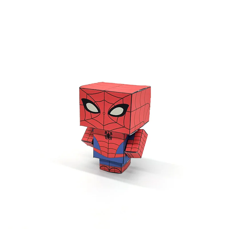 No-glue Marvel Spider-Man Folding Cutting Cute 3D Paper Model ...