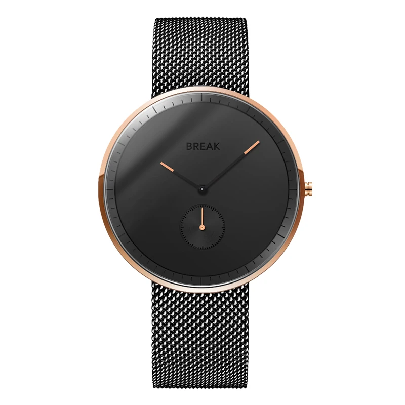 Break Men's Fashion Minimalist Wrist Watch Ultra-thin Waterproof Quartz ...