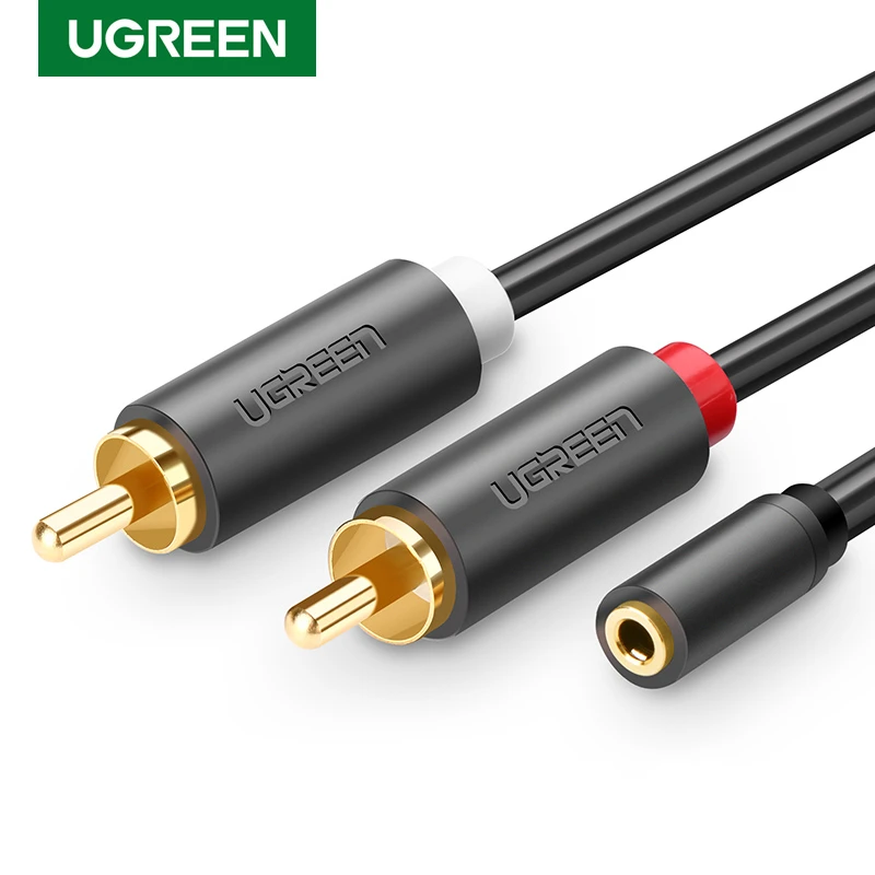 UGREEN RCA Cable 2 RCA Male to Female 3.5mm Jack Adapter Audio Cable ...