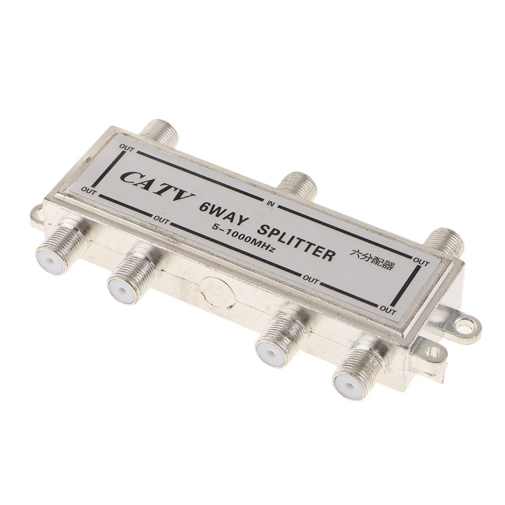 Premium-6-Way-TV-Singal-Splitters-1-In-6-Out-Coaxial-Cables-RG6-For ...
