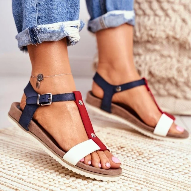 Red Low Wedges
