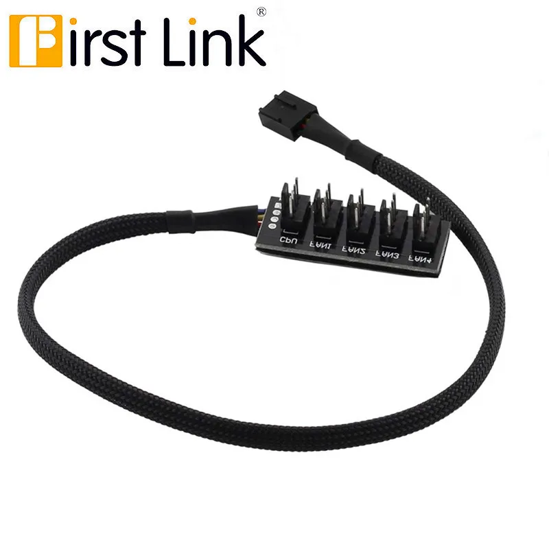 1 ~ 5 4 핀 Molex Tx4 Pwm Cpu 쿨러 케이스 섀시 냉각 팬 전원 케이블 허브 분배기 어댑터 Pwm 4 핀 팬