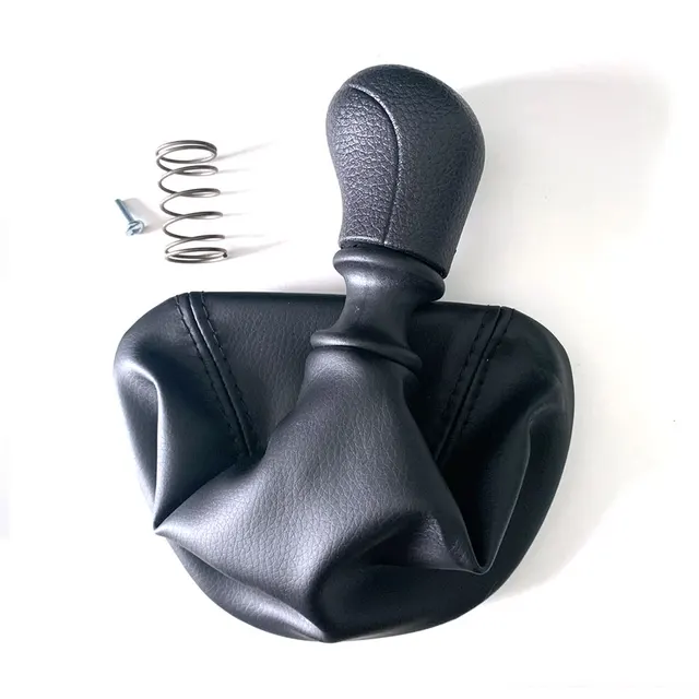 6 Speed Manual Leather Plastic Car Shift Gear Knob Lever Gaitor Boot ...