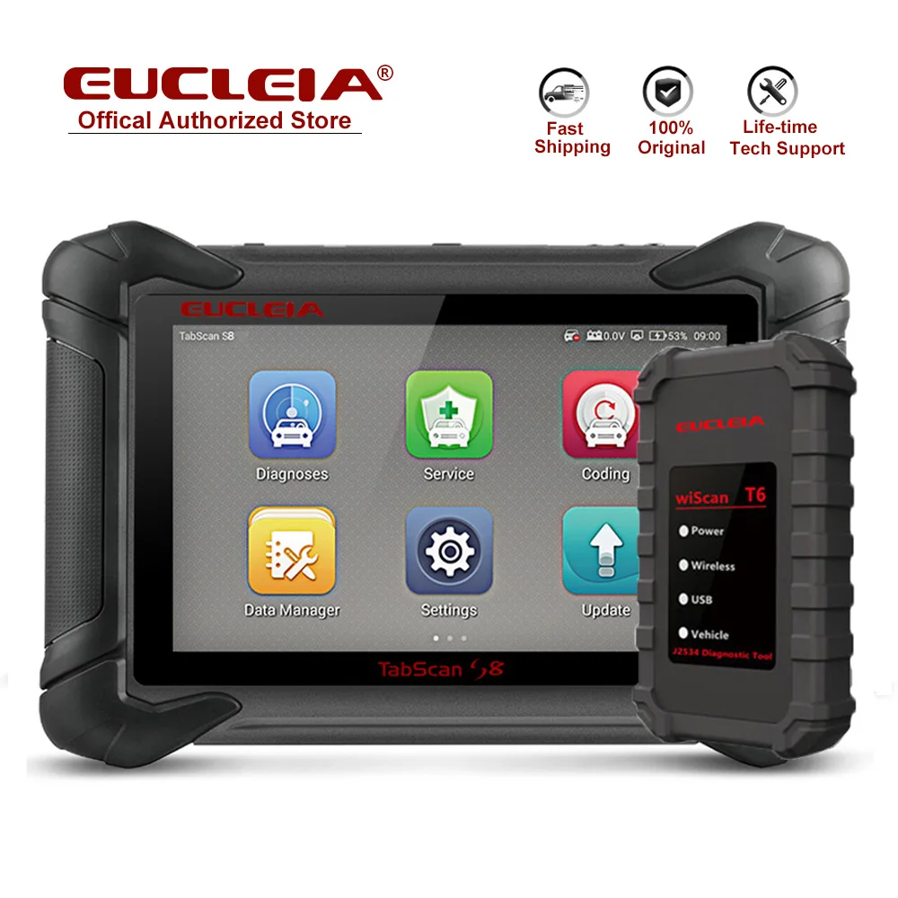 Eucleia Tabscan S8 OBD2 Scanner Professionele Full System Auto ...