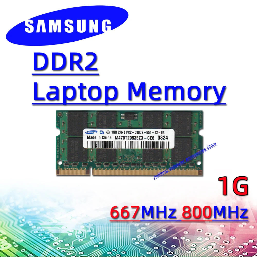 Samsung ddr2 1GB 667MHz 800MHz RAM Sodimm Laptop Memory pc2 5300S 6400S ...