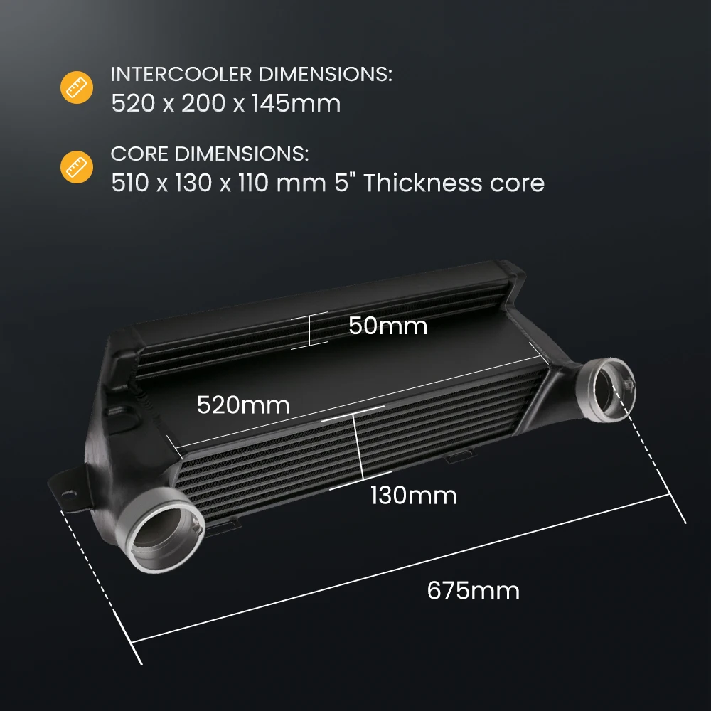 Aluminum intercooler for BMW 135 135i 335 335i E90 E92 E93 E80 E82 N54 ...