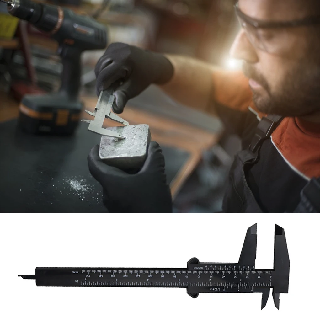 0-150mm-Vernier-Caliper-Plastic-Sliding-Gauge-Caliper-Portable-Measure ...