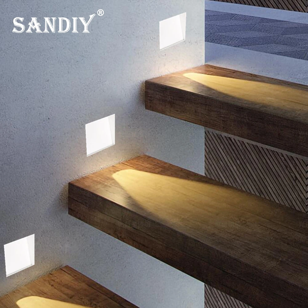 SANDIY-Wall-Lamp-Recessed-Night-Light-Sensor-Sconce-Frameless-Luminarie ...
