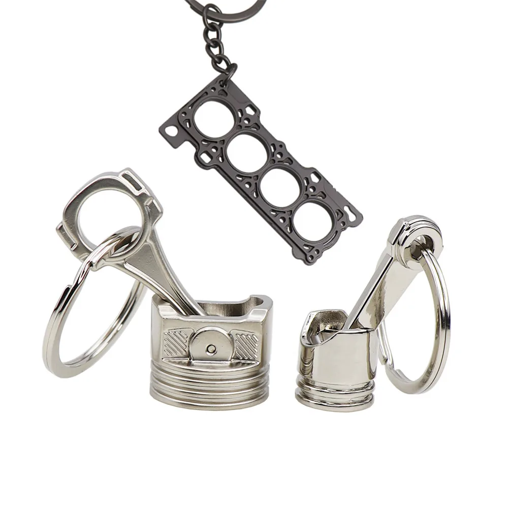 JDM-car-piston-engine-cylinder-keychain-turbo-piston-connecting-rod-key ...