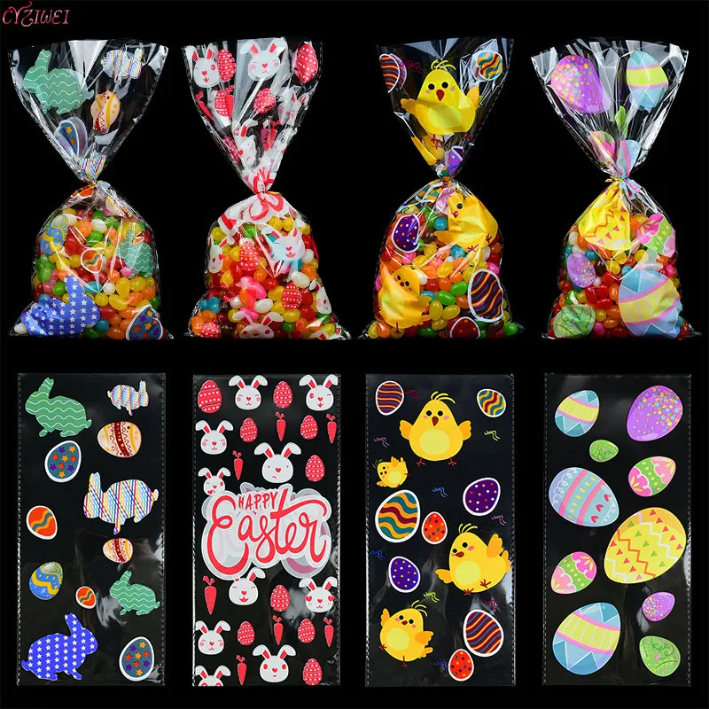 50PCS-Easter-Candy-Cookies-Cake-Gift-Packaging-Bags-Cartoon-Animal-Bird ...