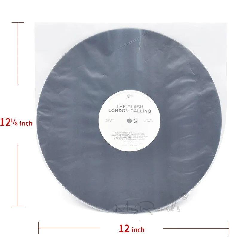 50 Clear Anti static 3 Mil Plastic Vinyl Record Inner Sleeves For 12 ...