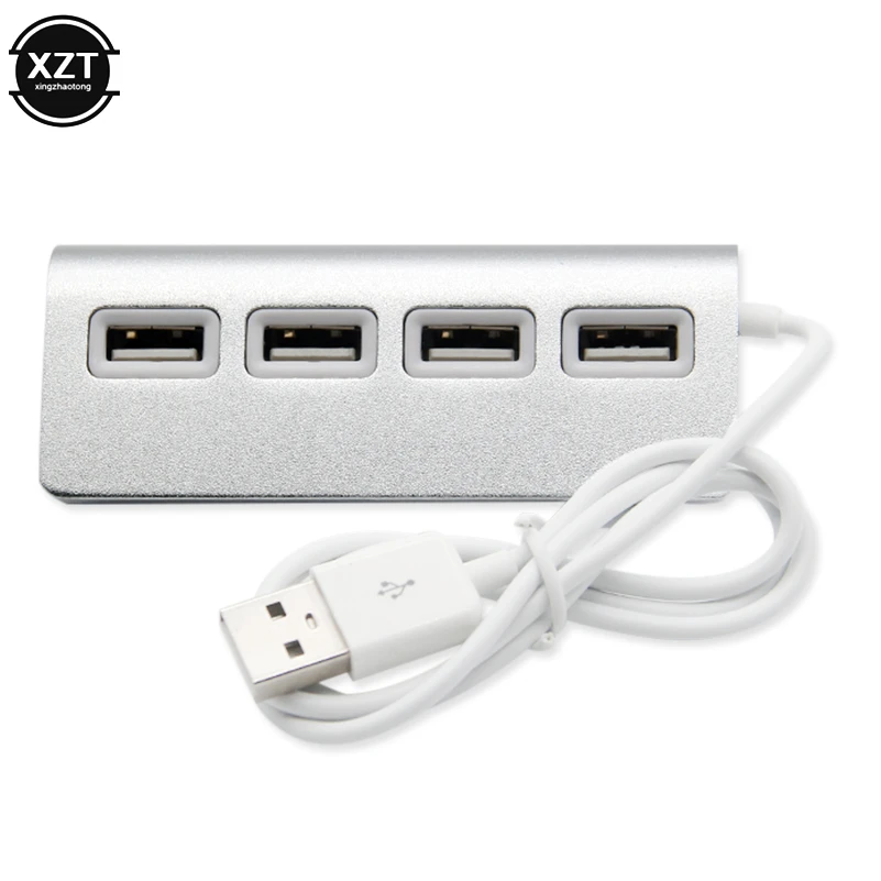 Portable USB HUB 4 Port Aluminum High Speed USB 2.0 Multi Hub Cable ...