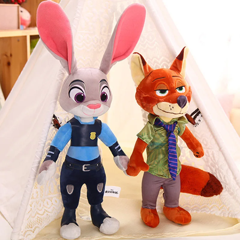 Disney-Cartoon-Anime-Movie-Zootopia-Plush-Toy-Fox-Nick-Wilde-Rabbit ...