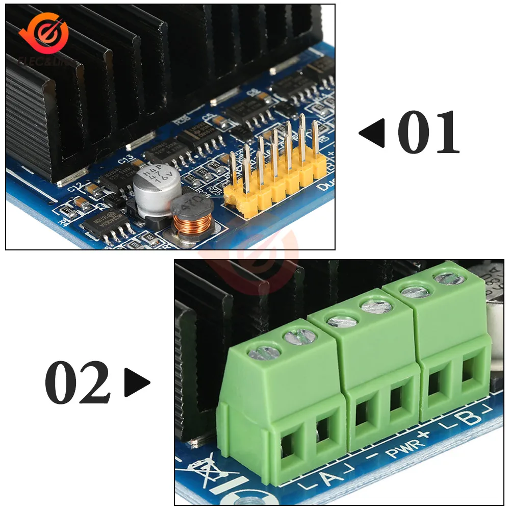 DC 5V-12V 12V 30A Dual Channel H-bridge DC Motor Controller, 60% OFF