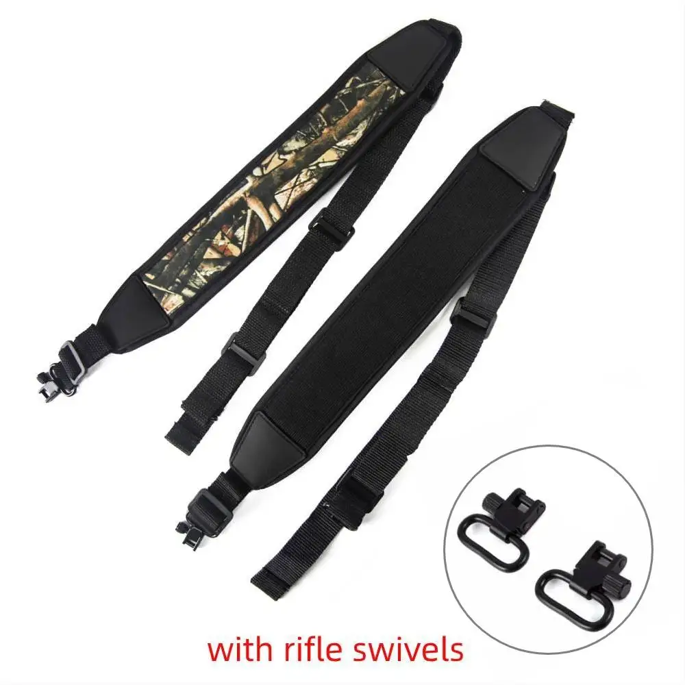 Camo/ALL Black Adjustable Rifle Gun Sling Strap Non slip Neoprene ...