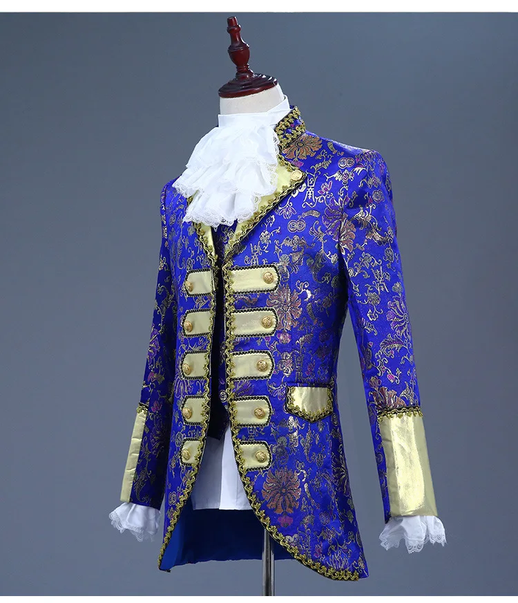 Medieval Prince Royal Court Embroider Jacket Cosplay Costume ...