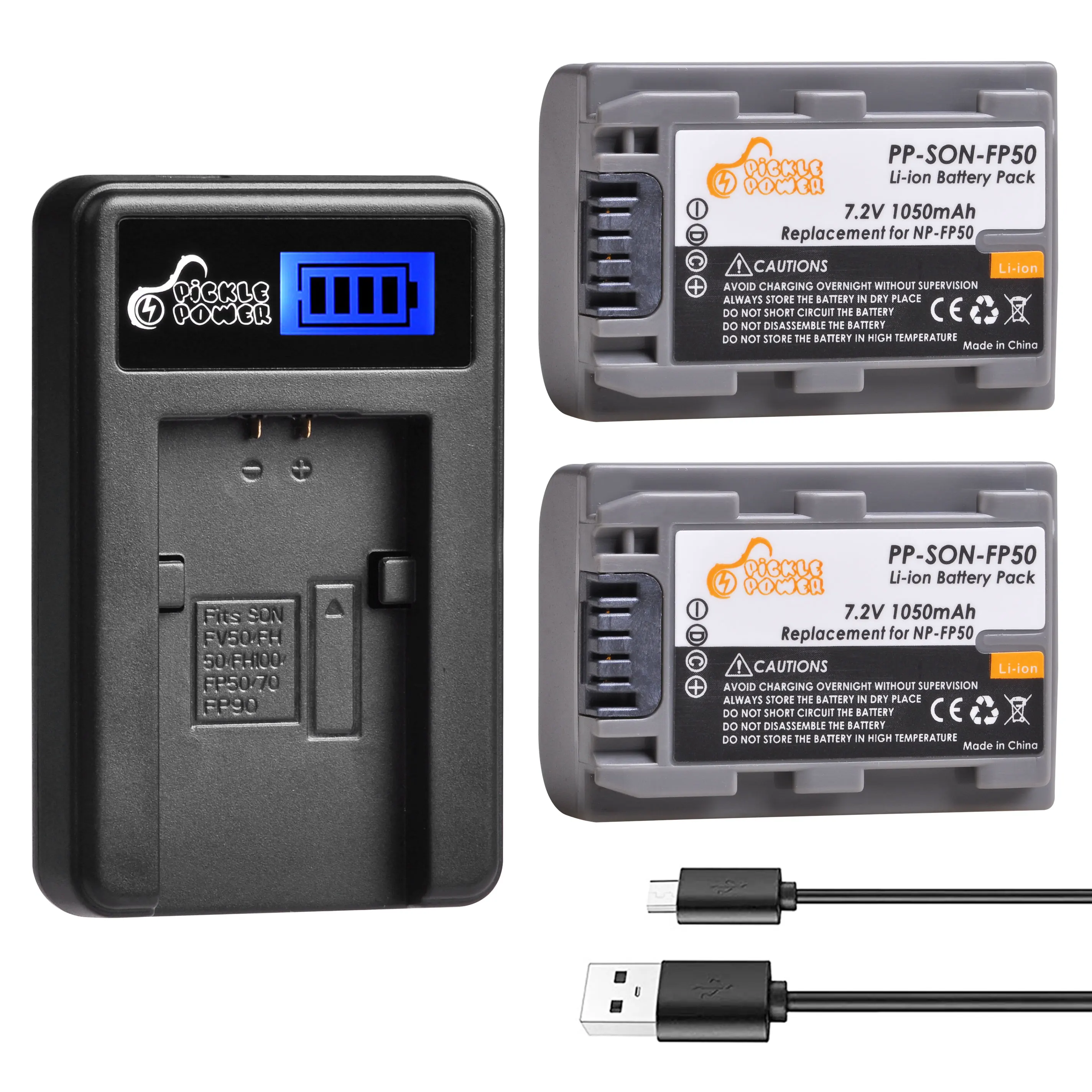 1050mAh-NP-FP50-Battery-Dual-Charger-for-Sony-DCR-HC20-DCR-HC21-DCR ...
