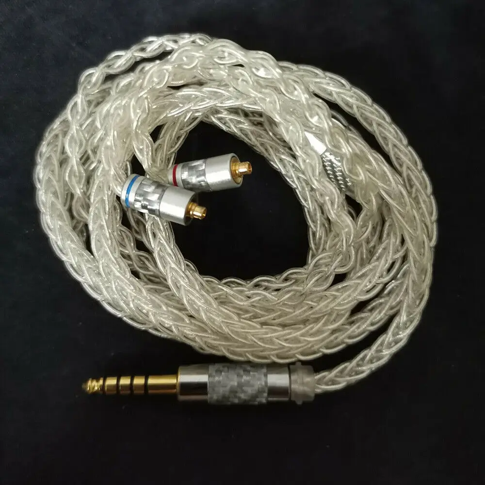 Custom-Service-8-16-Cores-6N-Pure-Silver-Cable-Headphone-Upgraded-Wire ...